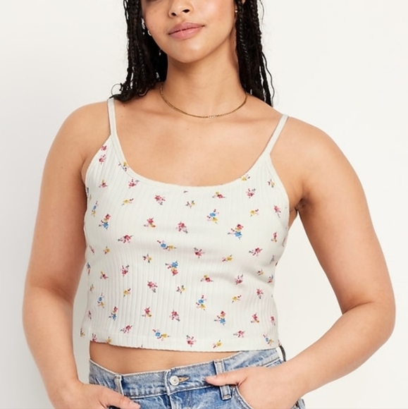 Old Navy | Tops | Ribbed Cami Multifloral | Poshmark